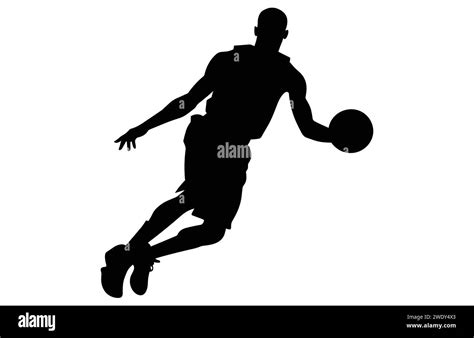 Vector Conjunto De Siluetas De Jugadores De Baloncesto Vector De