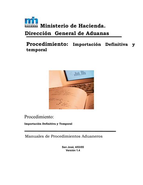 PDF Ministerio de Hacienda Dirección General de Aduanas PDF