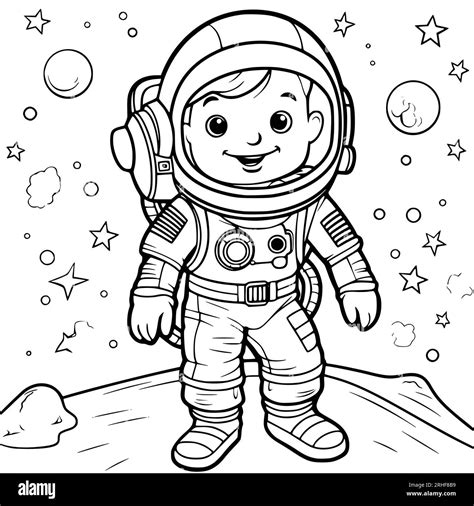 Astronauta para colorear Imágenes vectoriales de stock Alamy