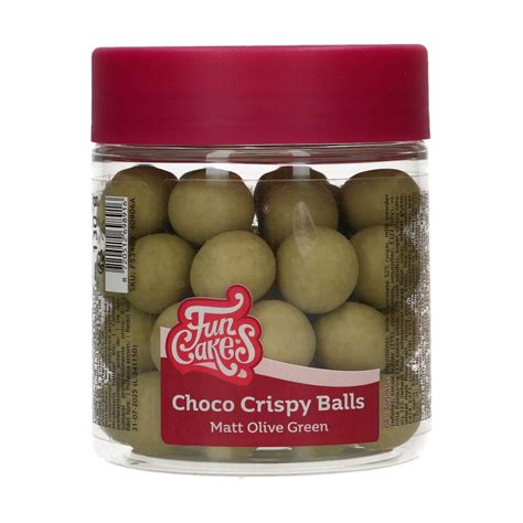 FunCakes Choco Crisp Balls Matt Olive Green 130g Nyborgs Room