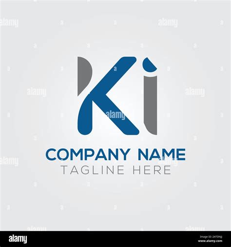 Initial ALphabet KI Logo Design Vector Template Abstract Letter KI