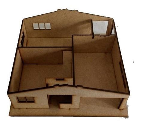 Maquete Casa Terrea C Garagem Em Mdf Mod 5 Escala 1 43 Mercado Livre