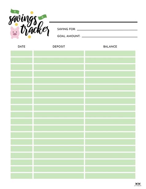 Savings Trackers 27 FREE Printables Printabulls