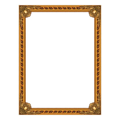 Elegante Marco Dorado Gratis Png Png
