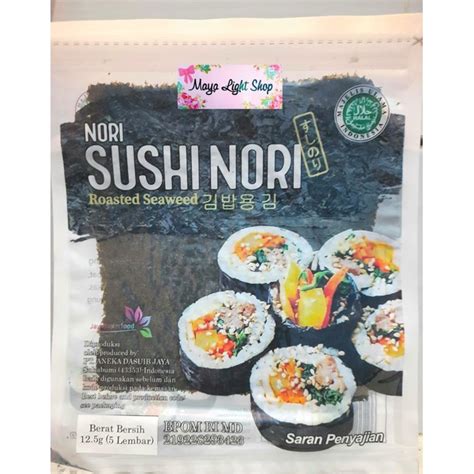 Jual Nori Sushi Isi 5 Lembar Halal Murah Nori Java Sakao Rumput Laut