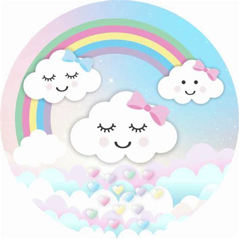 Painel Redondo Chuva De Amor Elo Produtos Especiais