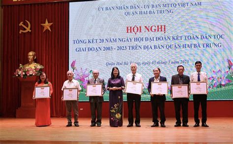 Quận Hai Bà Trưng tổng kết 20 năm tổ chức Ngày hội Đại đoàn kết toàn
