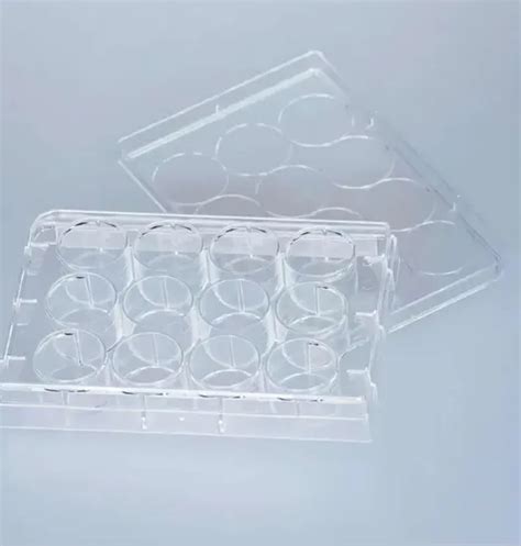Disposable Lab Plastic Sterile Bottom Microplate 12 Well Edge Cell