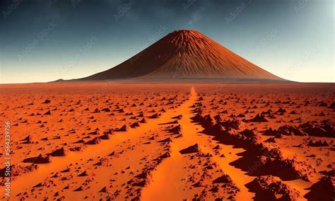 Olympus Mons Volcano On The Planet Mars The Highest Point On The Planet