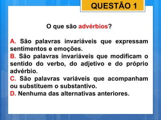 Jogo Pedagógico sobre Advérbios PPT Download Gratuito