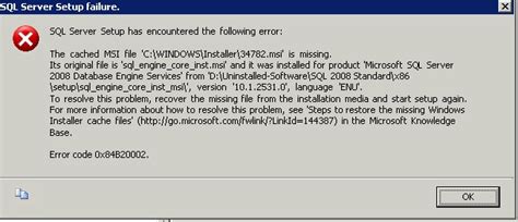Maxnop Sql Setup Fails To Update Installer Cache Is Missing Files