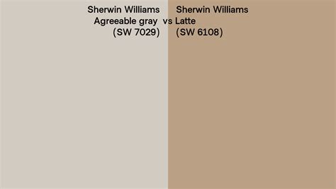 Sherwin Williams Agreeable Gray Vs Latte Side By Side Comparison