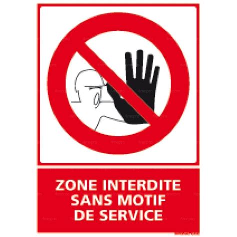 Panneau Vertical Zone Interdite Sans Motif De Service Mepro