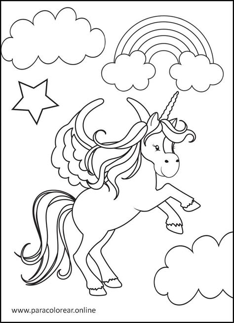 Los Mejores Dibujos De Unicornios Para Colorear Imprimir Y Pintar