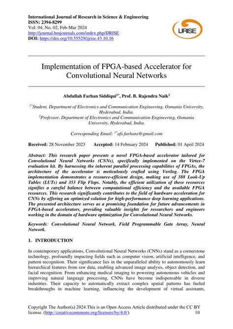 pdf implementation of fpga based accelerator for convolutional neural networks