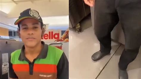 VÍDEO Funcionário do Burger King diz ter feito xixi nas calças após
