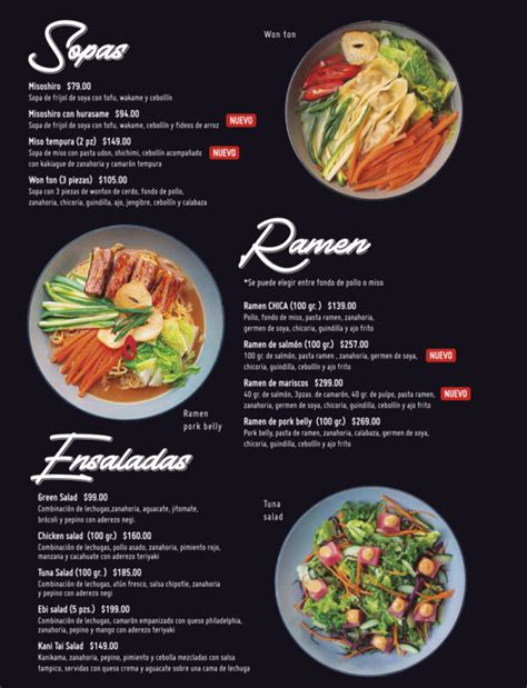 Menu Urban Sushi Wok Ramen