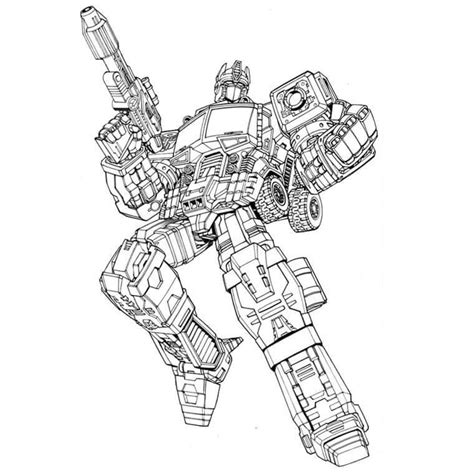 Increíble Optimus Prime para colorear imprimir e dibujar ColoringOnly