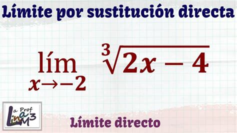 Límite de una función radical Límite por sustitución directa La