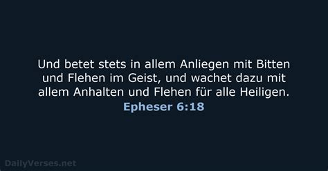 18 November 2023 Bibelvers Des Tages LU12 Epheser 6 18