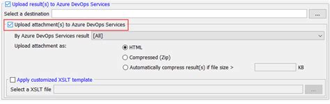 automatically uploading testarchitect test results to azure devops services