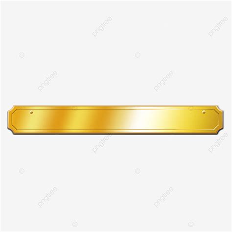 Etiqueta De Rect Ngulo Degradado Est Reo De Metal Dorado Png Dorado
