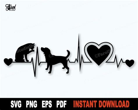 Heartbeat Tattoo In A Heartbeat Svg Files For Cricut Svg Cutting