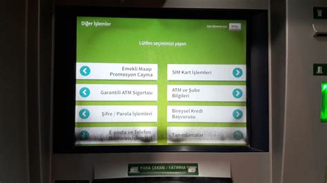 Uygulamalı Garanti bankası atm den sım kart işlemleri ve telefon