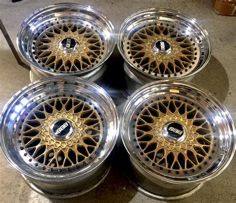 BBS RS 17x9 5 24 17x10 5 21 Gold Griplow JDM Super Wheels