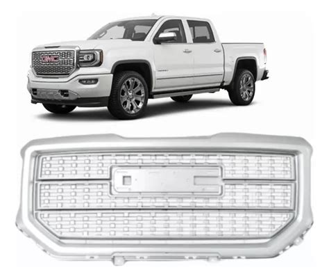 Gmc Sierra Denali Parrilla Coraza Plateada Env O Gratis