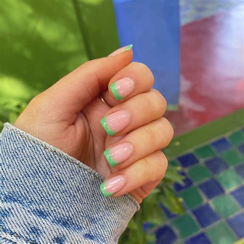 Green French Tip Nails 40 Designs You Will Fall In Love With Nail