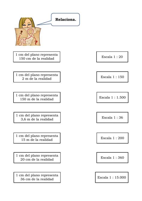 Escalas numéricas y gráficas online worksheet for 6º Primaria You can