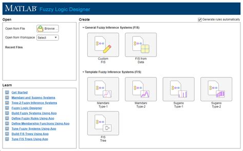 get started using fuzzy logic designer n matlab and simulink
