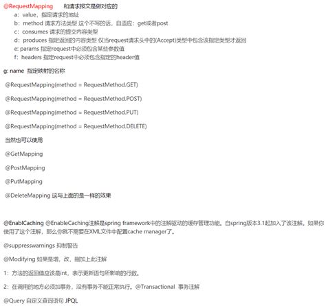springboot常用注解大全 enmalvi