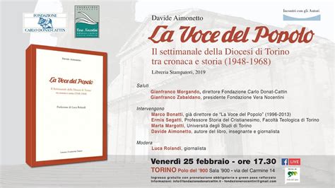 La Voce Del Popolo Il Settimanale Della Diocesi Di Torino Tra Cronaca