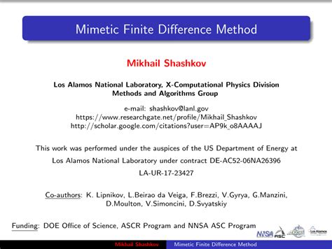 pdf mimetic finite difference method