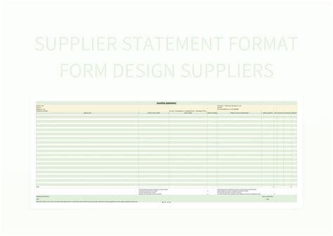 Free Suppliers Templates For Google Sheets And Microsoft Excel Slidesdocs