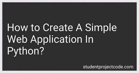 how to create a simple web application in python in 2024