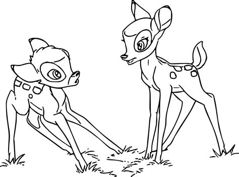 Coloring Pages Of Bambi And Faline