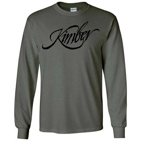 Kimber Black Logo Long Sleeve Shirt 2nd Amendment Pro Gun Tee Rifle Pistol New Ebay