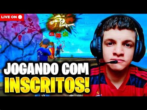 LIVE FF FREE FIRE AO VIVO JOGANDO INSCRITOS RANK E CS YouTube