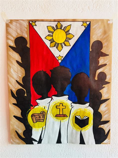 POSTER PAINT GOMBURZA Kalayaan Poster Making Philippine Art Buwan