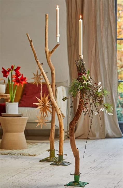 X MAS Trend 2022 Christmas Cottage Kerzenständer aus Ästen Zweigen