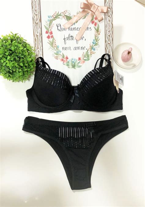 Conjunto Lingerie 0331 Estilosa Moda Íntima