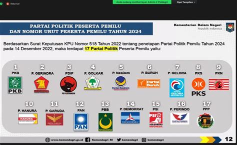 Kemendagri Sosialisasikan Penetapan Partai Politik Peserta Pemilu