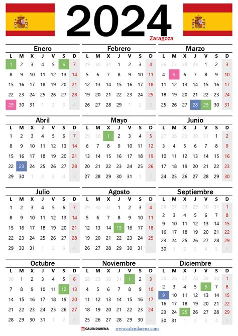 Calendario Laboral Zaragoza 2024 Pdf