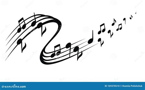 Tatto Decorativo Notas Musicales Elemento De Diseño Musical Aislado