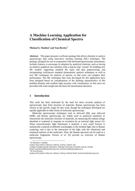 pdf a machine learning application for classification of machine learning application for
