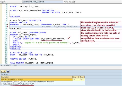 TECHSAP OO ABAP Exception Classes All About Using CX STATIC CHECK