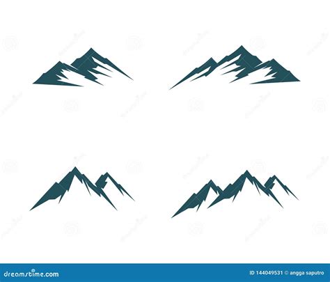 Logotipo Del Paisaje De La Naturaleza De La Monta A Y Plantilla De Los